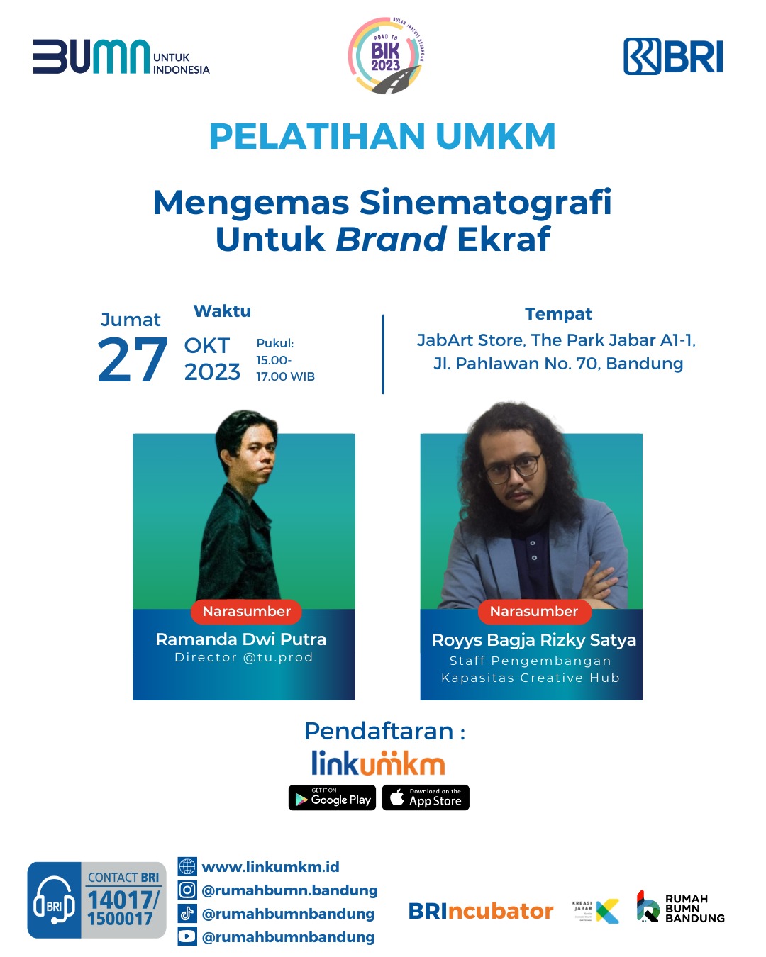 Pelatihan Mengemas Sinematografi Untuk Brand Ekraf