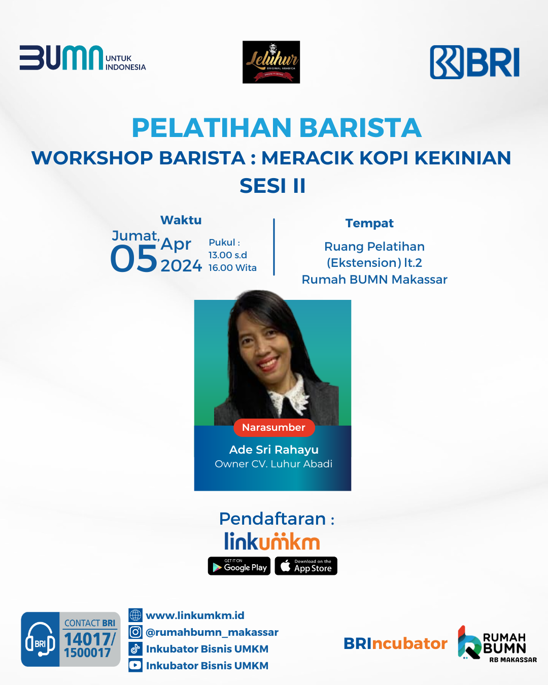 Workshop Barista Meracik Kopi Kekinian Sesi II