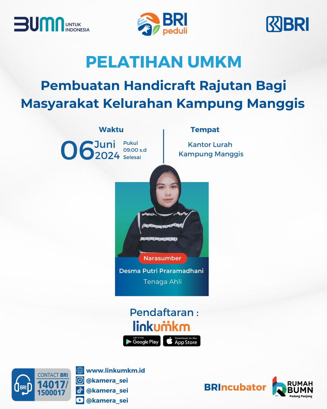 Pelatihan Pembuatan Handicraft Rajutan Bagi Masyarakat Kelurahan Kampung Manggis