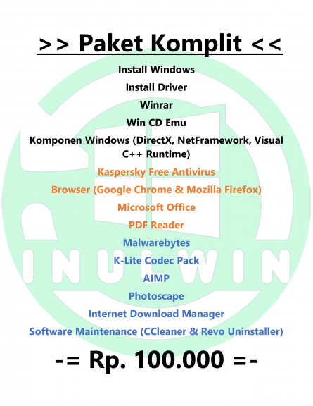 Jasa Install Ulang Sistem Operasi Windows