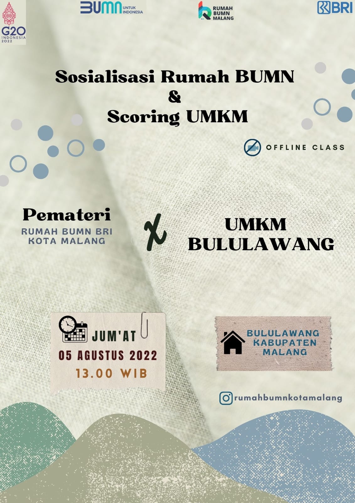 SOSIALISASI RUMAH BUMN & SCORING UMKM