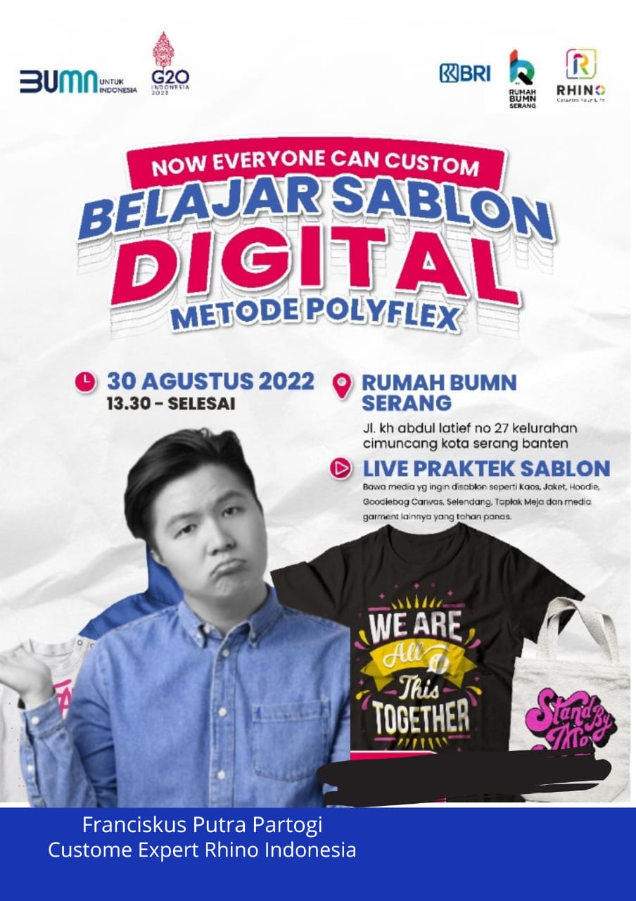 BELAJAR SABLON DIGITAL METODE POLYFLEX