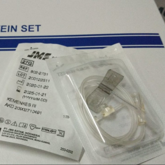 WING NEEDLE JMS (SCLAP VEIN SET WING NEEDLE 25 -G)