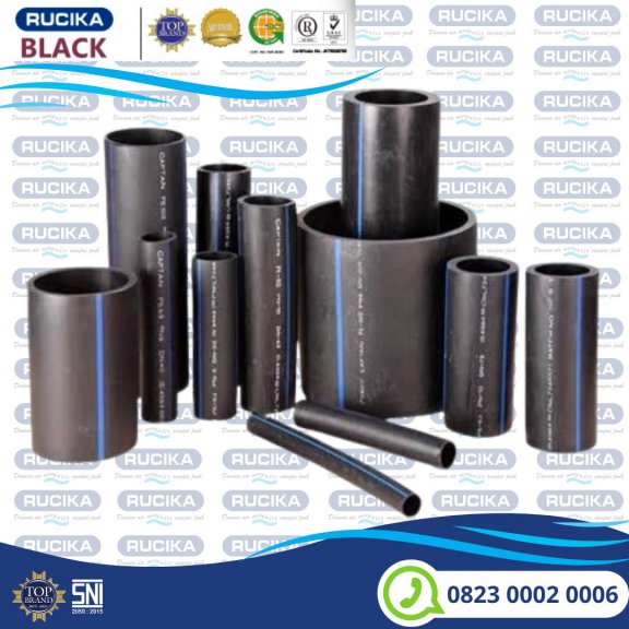 Pipa Hdpe merek Rucika 1/2 inch PN 16